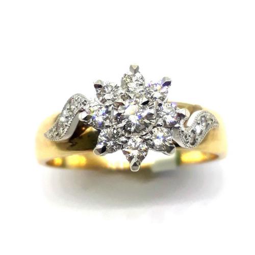 9ct Diamond Star Cluster Ring TDW.41CT - Westende Jewellers