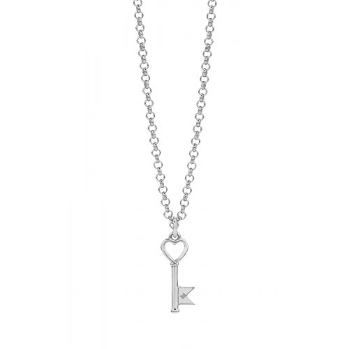 Karen Walker Stg Monogram Key Necklace - Westende Jewellers